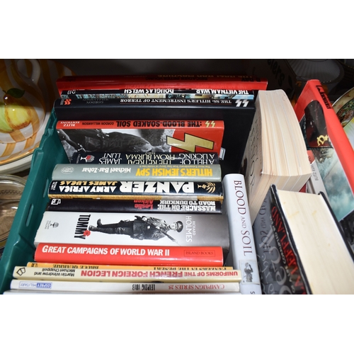 ONE BOX OF WAR RELATED BOOKS, approximately thirty titles, hardback and ...