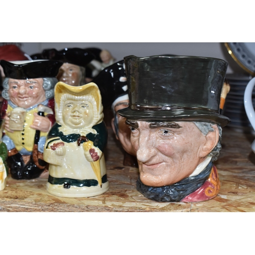 A COLLECTION OF CHARACTER AND TOBY JUGS to include eight Royal Doulton ...