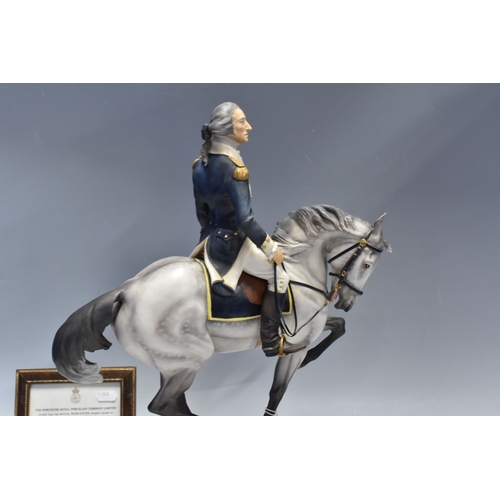 A LIMITED EDITION ROYAL WORCESTER 'WASHINGTON' SCULPTURE No. 168/750 ...