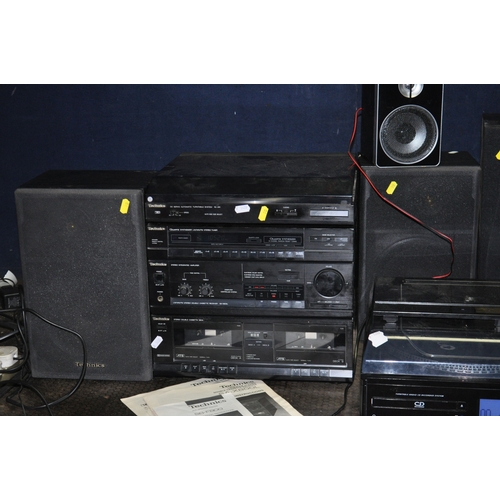 A TECHNICS SA-X800L HI FI with a SL-J90 turntable and a pair of SB-F800 ...