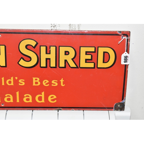 ONE ENAMEL ADVERTISING SIGN for Golden Shred The World's Best Marmalade ...
