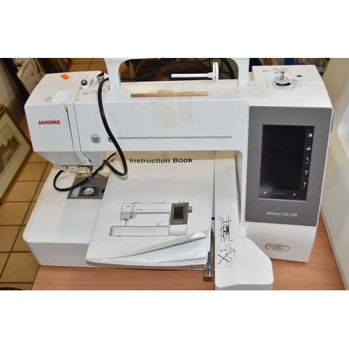 TWO SEWING MACHINES AND FOUR BOXES OF SEWING INTREST ITEMS, to include ...