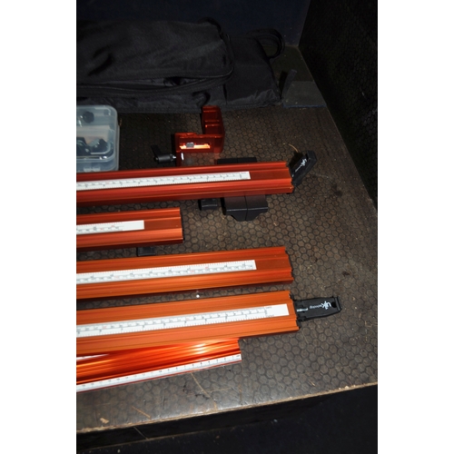 TWO UJK TECHNOLOGY STRAIGHT EDGE GUIDES with quick release clamping ...