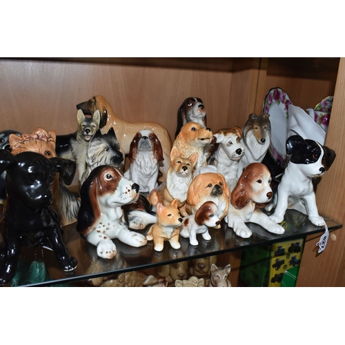 A COLLECTION OF SYLVAC DOG FIGURES, eighteen figures to include Spaniel ...