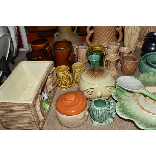 A GROUP OF SYLVAC CERAMICS, comprising miniature jugs, vases, covered ...