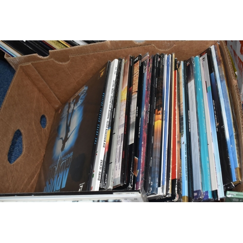 TWO BOXES OF LASER VIDEO DISCS, approximately eighty titles, to include ...