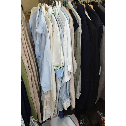 A QUANTITY OF MENS CLOTHES AND ACCESSORIES, approximately one hundred ...