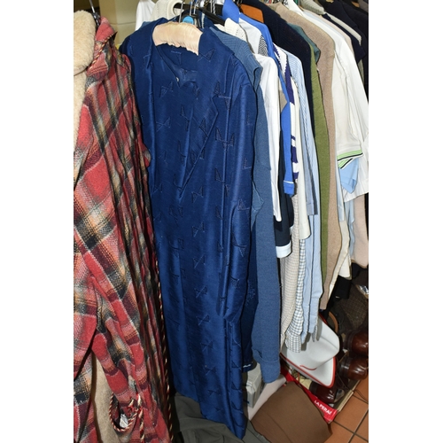 A QUANTITY OF MENS CLOTHES AND ACCESSORIES, approximately one hundred ...