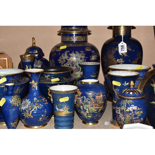 A GROUP OF CARLTONWARE BLEU ROYALE ITEMS in 'Persian' and 'Mikado ...