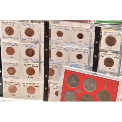 FOUR PLASTIC,ONE CARDBOARD BOXES OF MAINLY COMMEMORATIVE COINS TO ...