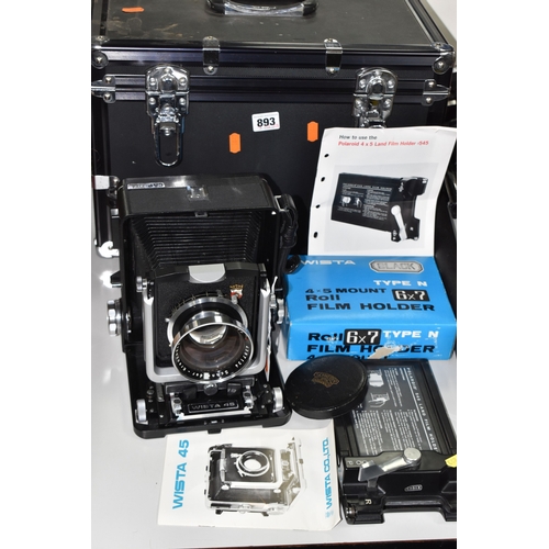 A WISTA 45 LARGE FORMAT CAMERA fitted with a Schneider - Kreuznach ...