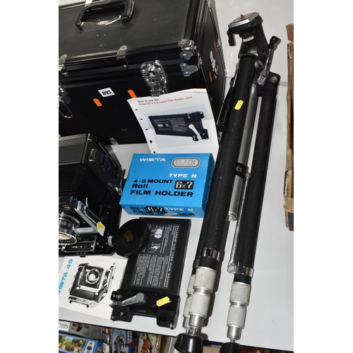 A WISTA 45 LARGE FORMAT CAMERA fitted with a Schneider - Kreuznach ...