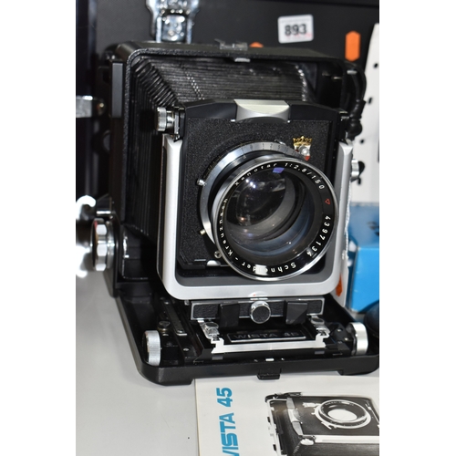 A WISTA 45 LARGE FORMAT CAMERA fitted with a Schneider - Kreuznach ...