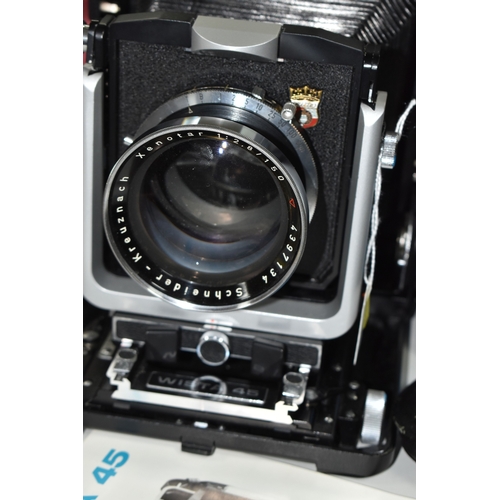 A WISTA 45 LARGE FORMAT CAMERA fitted with a Schneider - Kreuznach ...