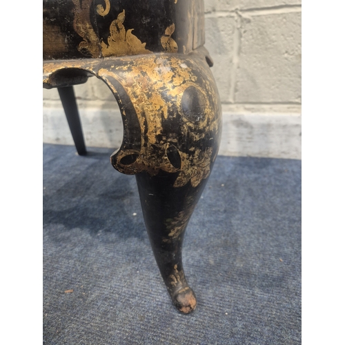IN THE MANNER OF NICOLAS PINEAU, A FRENCH ROCOCO STYLE EBONISED ...
