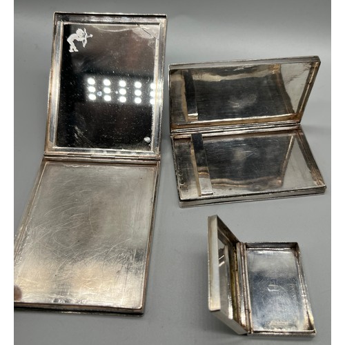 A group of three Swedish silver cases I. I. Stack, Stenungsund mid-20th ...