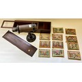 19th Century 3D Slide Viewer with Coloured Engraved Slides. Together ...