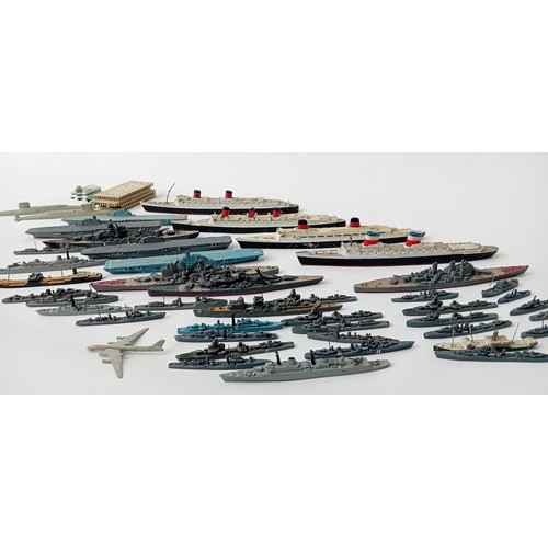 Collection of scale models to include navy ships, warships, aircraft ...