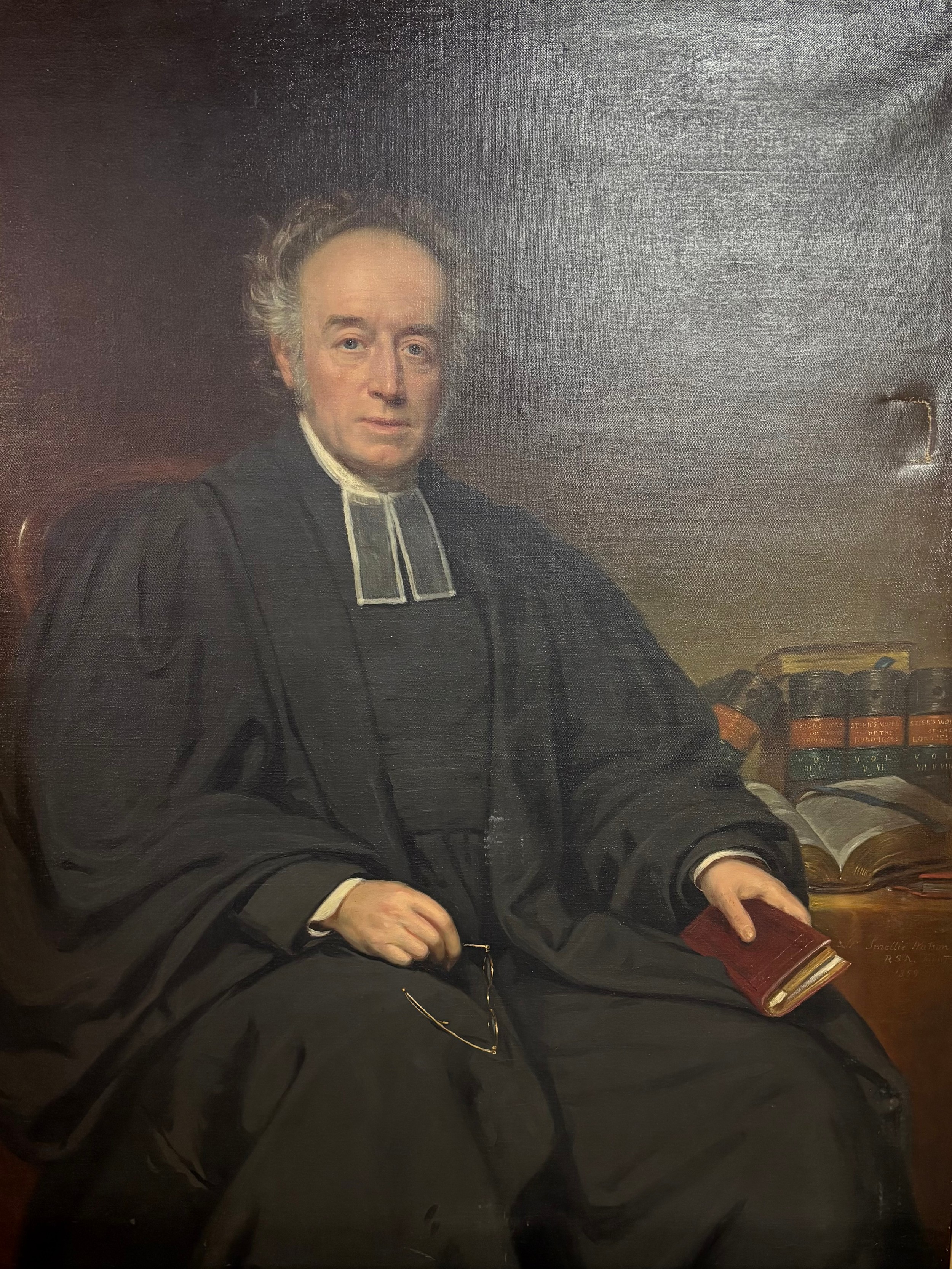 A large Oil painting, Portrait of Reverend William Glover [126 x 100cm]