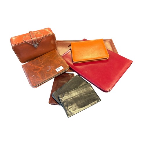 Mixed lot of vintage leather wallets/cases