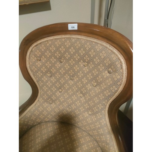 Quality reproduction spoon back chair with button backing