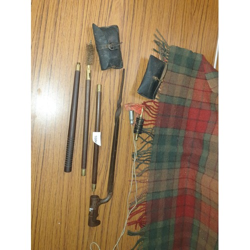 Selection Of Antique Gun Cleaning Items Rod , Pull Throughs And Antique ...