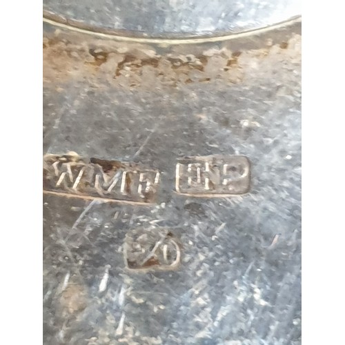 WMF Centre Piece Tazza With Stag Under Tree Base Rising To Hob Nail Cut ...