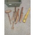 A Box Of Vintage Lead Working Tools For Roofing Etc