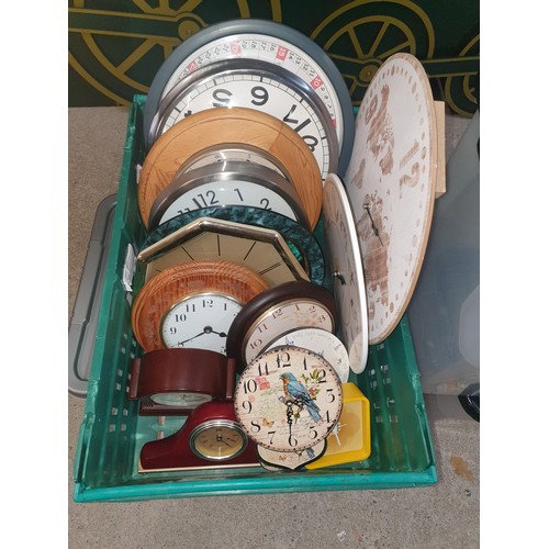 Large Crate Of Clocks