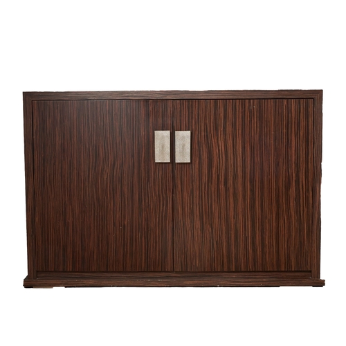 ContemporaryA veneer side cabinetWith central shelves and two drawers ...
