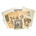 Ilia Beshkov ( 1901 - 1958), BulgarianA collection of 9 drawings and ...