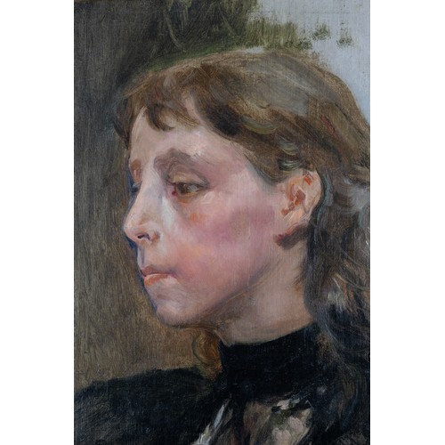 Joaquín Sorolla y Bastida (Spanish, 1863 - 1923)Study of a woman's head ...
