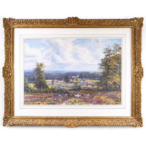 Edmund George Warren (British, 1834-1909)A countryside view, with sheep ...