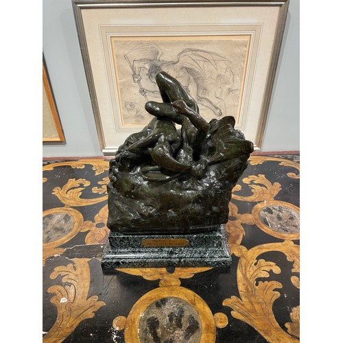 Auguste Rodin (French, 1840-1917)Fallen Angels, SketchCirca 1890Bronze ...