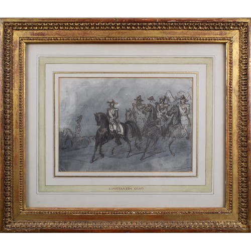 Constantin Guys (French, 1802-1892)Napoleon III and officers on ...