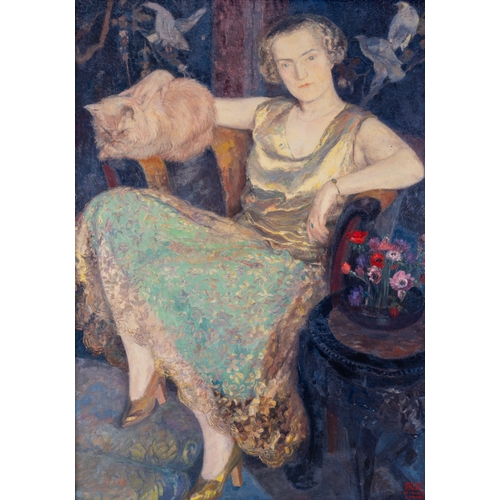 François Pycke (Belgian, 1890-1960)Madame Bonnel1918Oil on canvasSigned ...