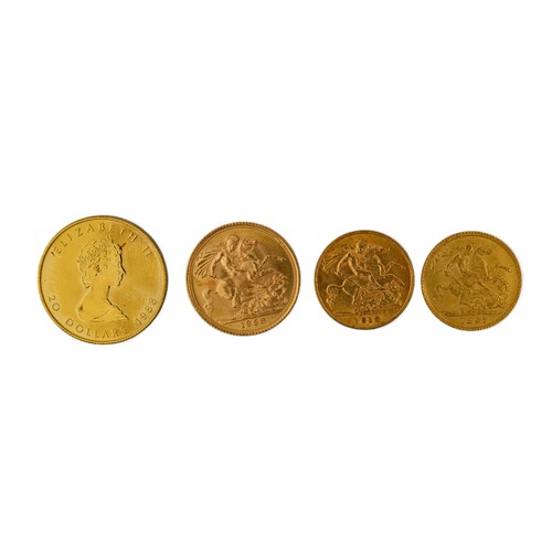 A group of four coinsTo include:[a] Elizabeth II, 1988, A twenty dollar ...