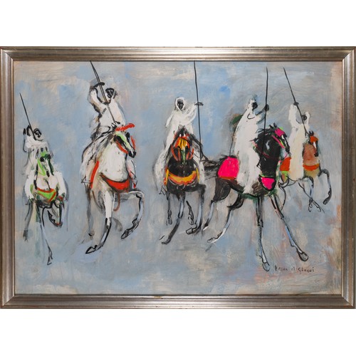 Hassan El Glaoui (Moroccan, 1923-2018)CavaliersAcrylic and gouache on ...