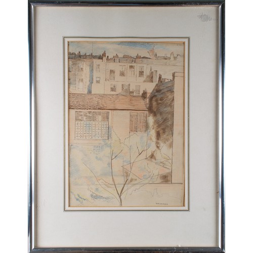 Alfred Wolmark (Polish, 1877-1961)View of houses1921Ink and coloured ...