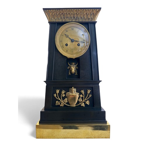 Circa 1820A French Empire bronze and Ormolu clock in the Egyptian ...