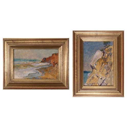 Daniil Cherkes (Russian, 1899-1971)Two coastal scenes, one titled 'The ...