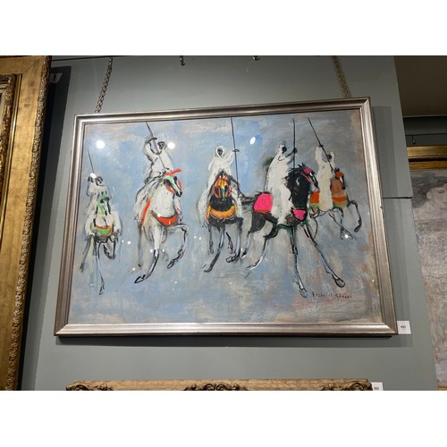 Hassan El Glaoui (Moroccan, 1923-2018)CavaliersAcrylic and gouache on ...