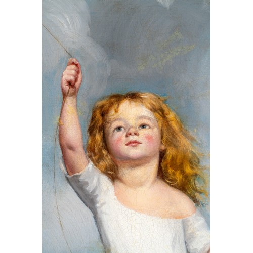 Circle of George Romney (British, 1734–1802)Portrait of a girl holding ...