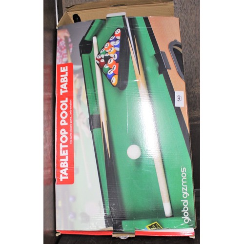 Table-Top Pool Table Game