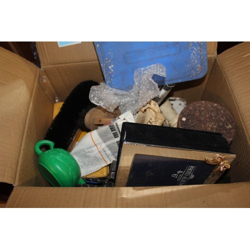 Box of Miscellaneous Items including Nuts and Bolts, Copper Washers and ...