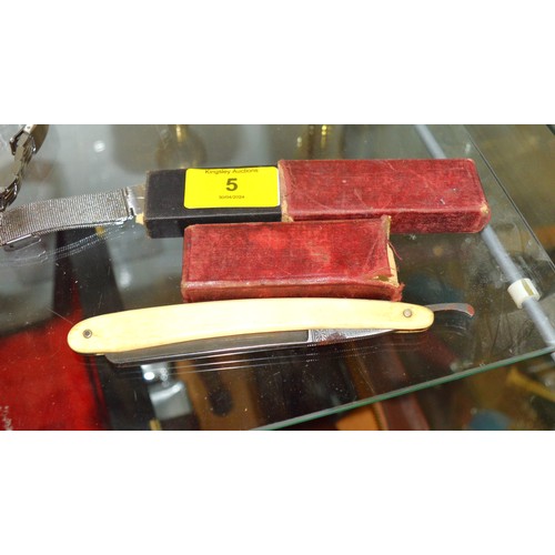 Cut-Throat Razor in a Cardboard Case