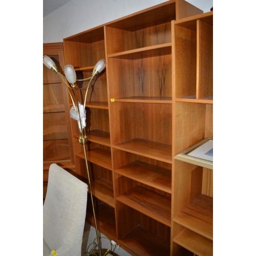 Danish Teak Bookcase having Adjustable Shelves (On Wire Strip Brackets ...