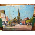 Oil on Board by Keith Gardner RCA "St James' Church and Laird Street ...