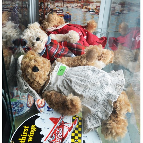 A Group of Three French Teddy Bears made by Louise Mansen