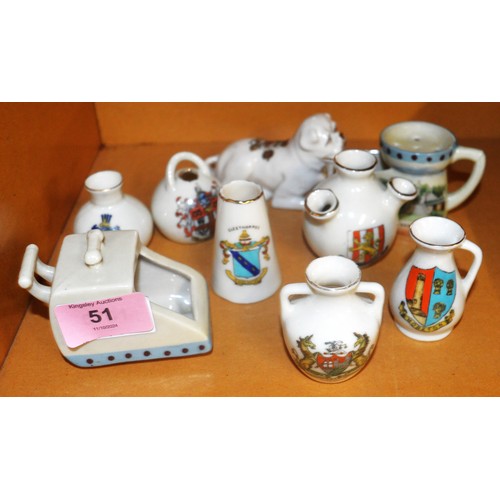 Assorted Crested Ware (9 Items)